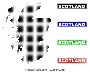 Vector Dot Abstracted Scotland Map Isolated Stock Vector (Royalty Free ...