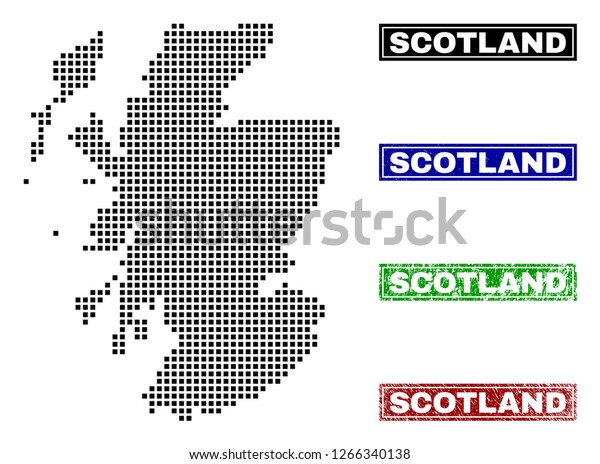 Vector Dot Abstracted Scotland Map Isolated Stock Vector (Royalty Free ...