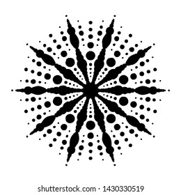 Vector Dot Matrix Polka Dot Burst Stock Vector (Royalty Free ...