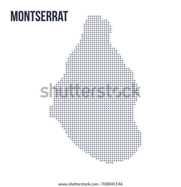 Vector Dotted Map Montserrat Isolated On Stock Vector (Royalty Free ...