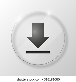 Vector Download Button Icon Logo Stock Vector (Royalty Free) 316191080 ...