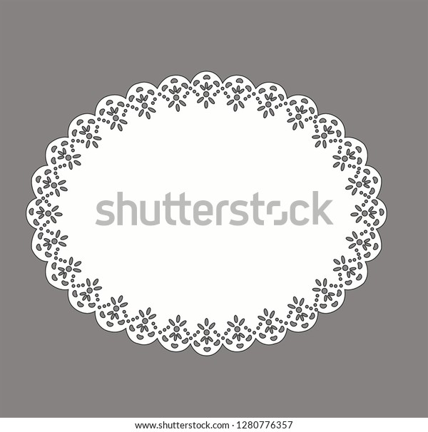 Vector Draw Doily Vintage Lace Doily Stock Vector (Royalty Free ...