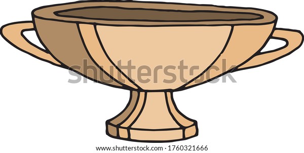 Vector Drawing Amphora Greek Vessels Sketch Stock Vector (Royalty Free ...