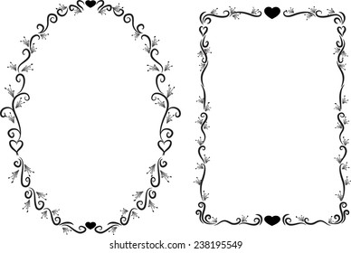 Vector Drawing Backgrounds Frame Border Stock Vector (Royalty Free ...