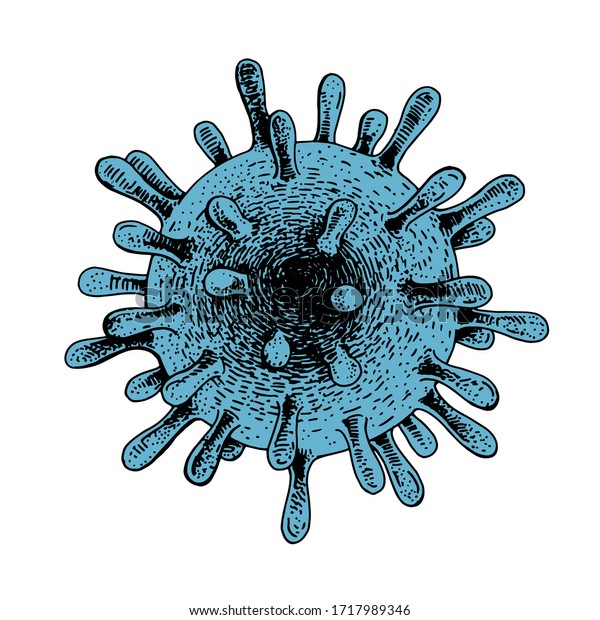 Vector Drawing Bacterium Coronavirus Handdrawn Sketch Stock Vector ...