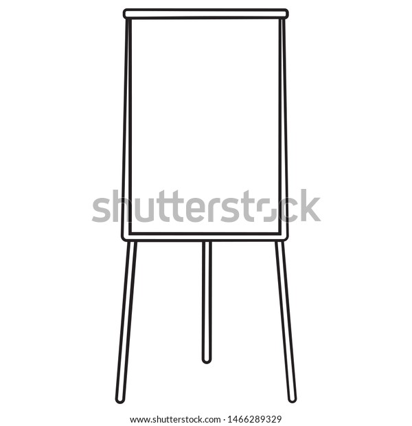 Vector Drawing Blank Flipchart Boards Place Stock Vector (Royalty Free ...