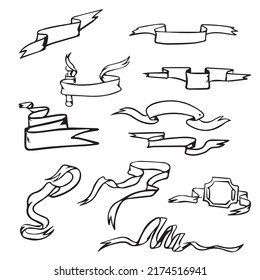 Vector Drawing By Hand Banners Postcards Stock Vector (Royalty Free ...