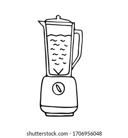 Vector Drawing By Hand Blender Doodle Stock Vector (Royalty Free ...