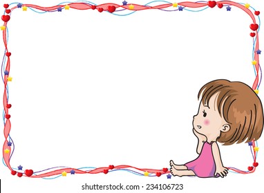 Vector Drawing Cartoon Border Frame Stock Vector (Royalty Free) 234106723