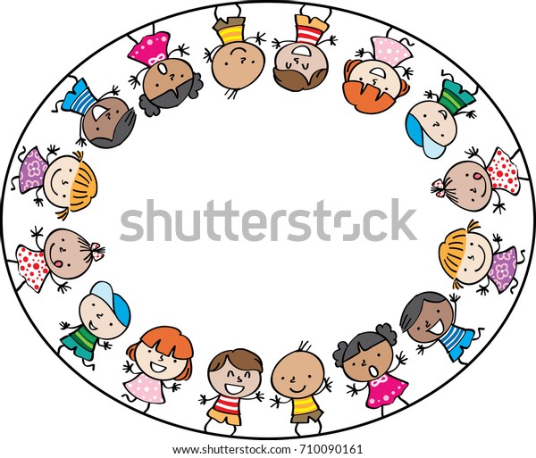 Vector Drawing Cartoon Kids Border 스톡 벡터(로열티 프리) 710090161 | Shutterstock