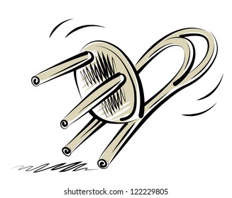 Vector Drawing Chair Which Falls Stock Vector (Royalty Free) 122229805 ...