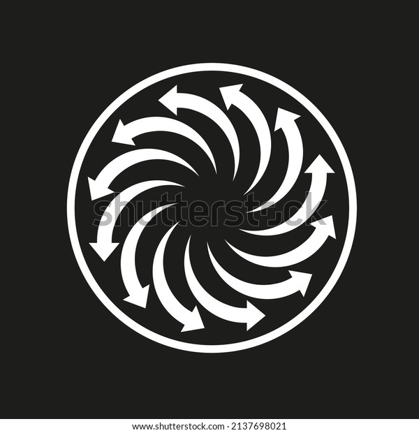 Vector Drawing Circular Arrows Flat Style Stock Vector (Royalty Free ...