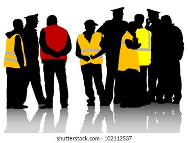 Vector dibujando multitudes en los hombres: vector de stock (libre de ...