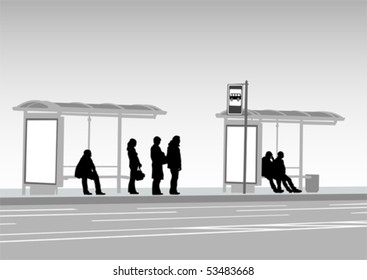 2,804 Bus stop drawing Images, Stock Photos & Vectors | Shutterstock