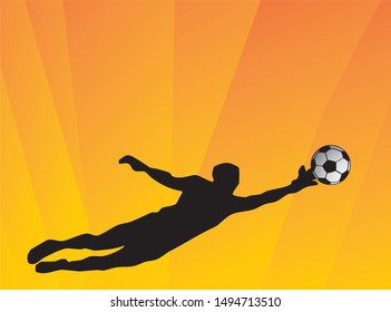 Vector Drawing Design Goalkeeper Background Stock Vector (Royalty Free ...