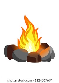 Vector Drawing Fire Stones Colorful Stock Vector (Royalty Free ...