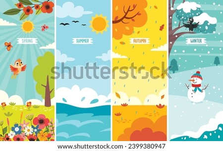 4 Seasons Drawing | Free download on ClipArtMag