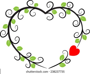 Vector Drawing Heart Shape Plant Stock Vector (Royalty Free) 238237753