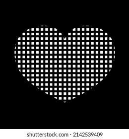 Vector Drawing Heart Squares White Color Stock Vector (Royalty Free ...