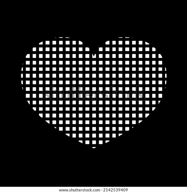 Vector Drawing Heart Squares White Color Stock Vector (Royalty Free ...