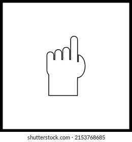Vector Drawing Human Hand Contour Color Stock Vector (Royalty Free ...
