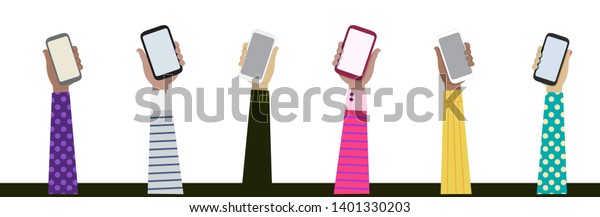 Vector Drawing Isolated 6 Arms Different Stock Vector (Royalty Free ...