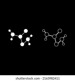 Vector Drawing Molecule Molecule Chain Icon Stock Vector (Royalty Free ...