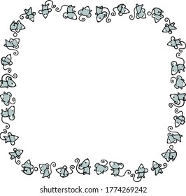 Vector Drawing Mouse Background Frame Border: เวกเตอร์สต็อก (ปลอดค่า ...