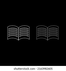 Vector Drawing Open Book Color White Stock Vector (Royalty Free ...
