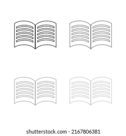 Vector Drawing Open Book Color Black Stock Vector (Royalty Free ...