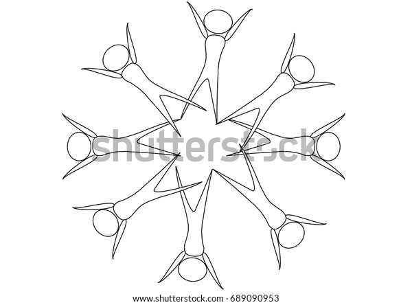 Vector Drawing People Icon Sign Stock Vector (Royalty Free) 689090953 ...