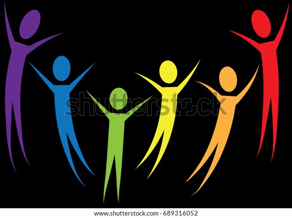 Vector Drawing People Icon Sign Stock Vector (Royalty Free) 689316052 ...