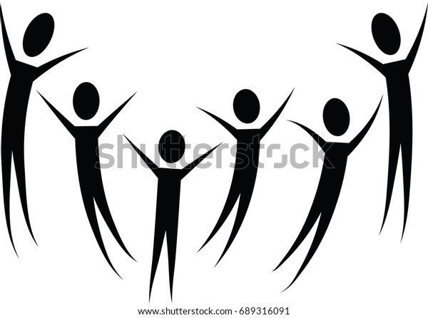 Vector Drawing People Icon Sign Stock Vector (Royalty Free) 689316091 ...