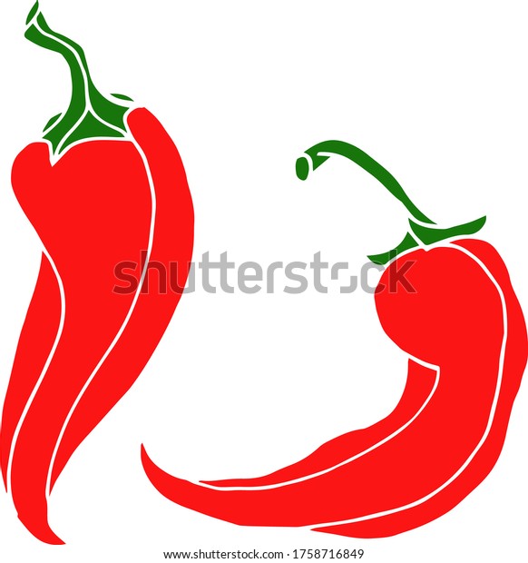 Vector Drawing Pepper Nature Sketch Illustration Stock Vector (Royalty ...