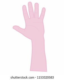 Vector Drawing Pink Hand Stock Vector (Royalty Free) 1153320583 ...