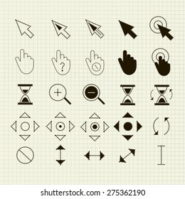 Selection Cursors Icon Set Tool Pan Stock Vector (Royalty Free) 1522503278
