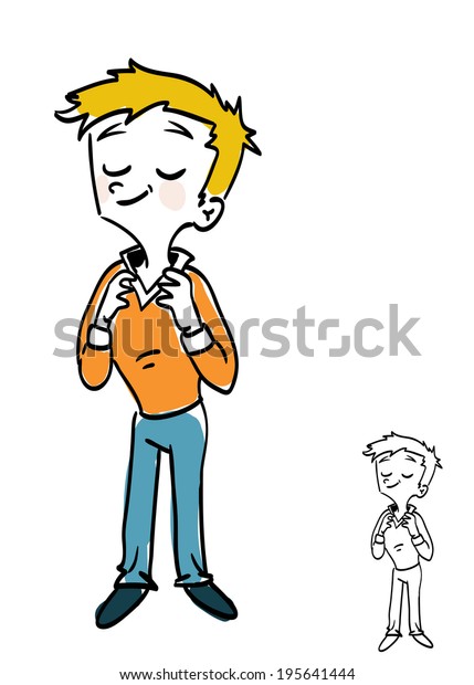 Vector Drawing Proud Business Man Stock Vector (Royalty Free) 195641444 ...