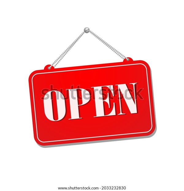 Vector Drawing Sign Open Stock Vector (Royalty Free) 2033232830 ...