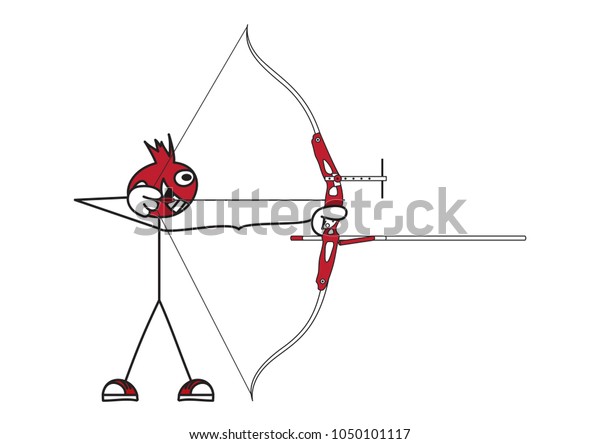Vector Drawing Smiling Stick Figure Bow Stock Vector (Royalty Free ...