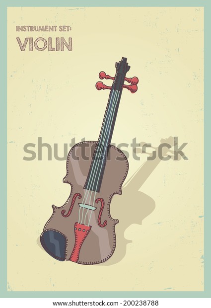 Vector Drawing Violin Viola: เวกเตอร์สต็อก (ปลอดค่าลิขสิทธิ์) 200238788 ...