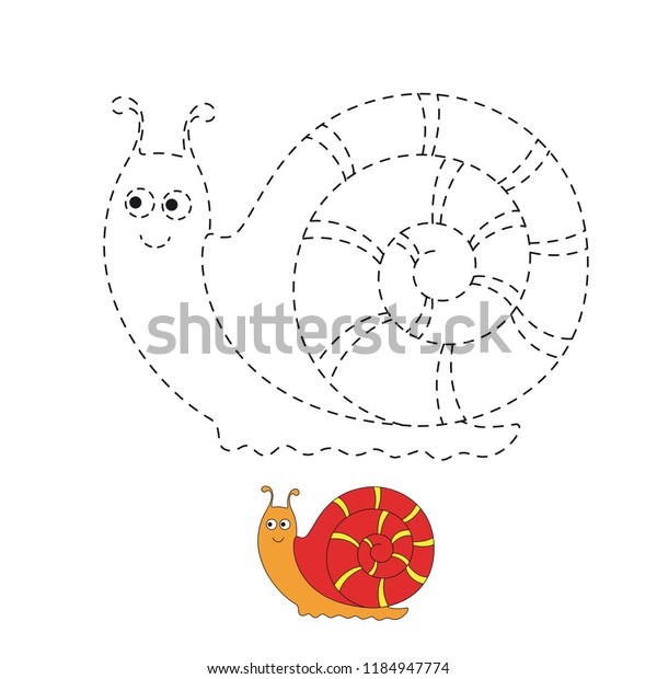 Vector Drawing Worksheet Preschool Kids Easy: เวกเตอร์สต็อก (ปลอดค่า ...