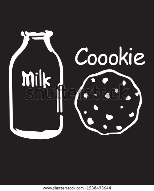 Vector Drawings Characters Milk Cookies Milk: vector de stock (libre de ...