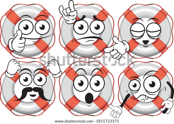 Vector Drawings Funny Lifebuoy Mascot Perfect Stock Vector (Royalty ...