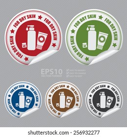 Vector Dry Skin Sticker Icon Label Stock Vector (Royalty Free ...