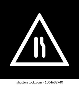 Vector Dual Carriageway Ahead Icon Stock Vector (Royalty Free ...