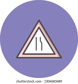 Vector Dual Carriageway Ahead Icon Stock Vector (Royalty Free ...