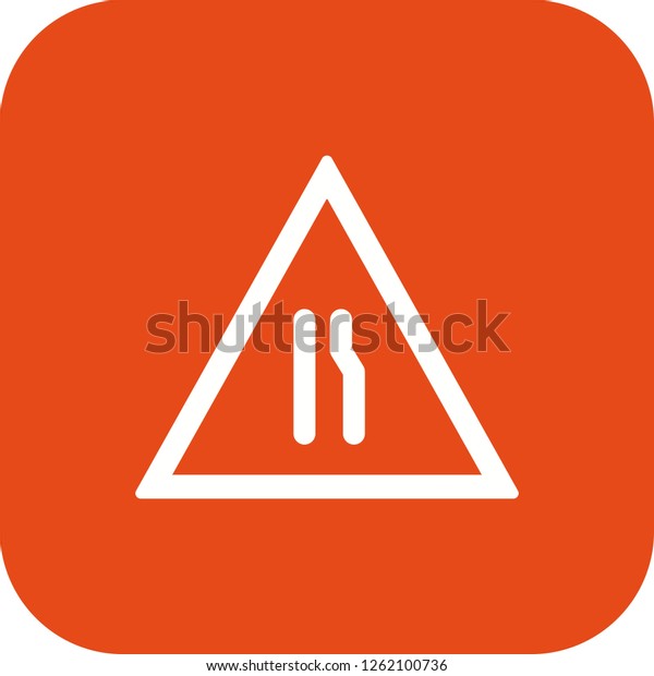 Vector Dual Carriageway Ahead Icon Sign Stock Vector (Royalty Free ...