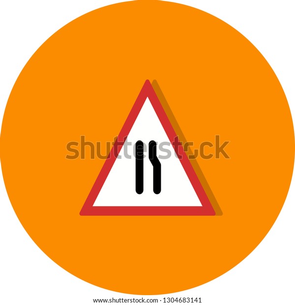 Vector Dual Carriageway Ahead Icon Stock Vector (Royalty Free ...