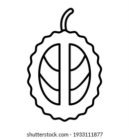 Vector Durian Outline Icon Design Stock Vector (Royalty Free ...