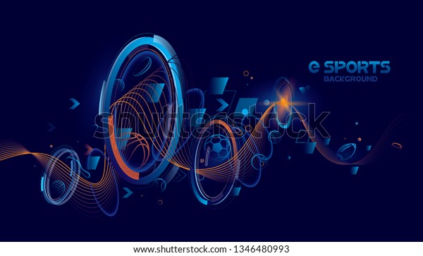 Vector E Sports Futuristic Technology Background Stock Vector (Royalty ...